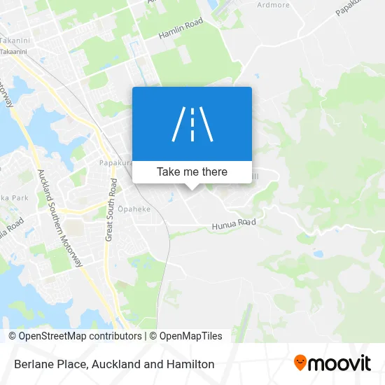 How to get to Berlane Place, Papakura South by bus or train?