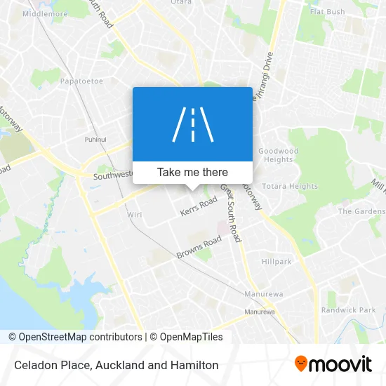 How to get to Celadon Place, Wiri by bus or train?