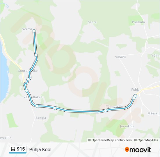 915 Route: Schedules, Stops & Maps - Puhja Kool (Updated)