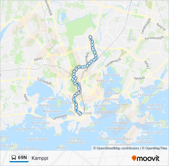69n Route: Schedules, Stops & Maps - Kamppi (Updated)