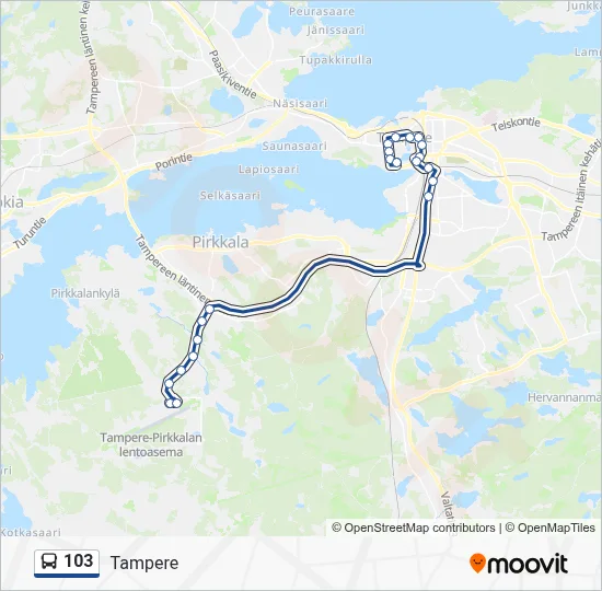 103 Route: Schedules, Stops & Maps - Tampere (Updated)