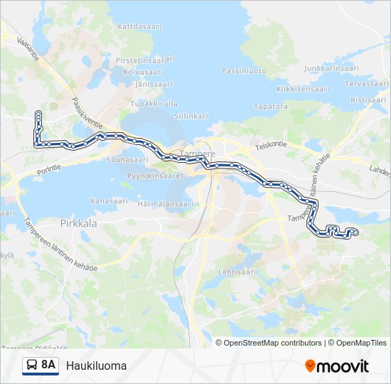 8A Route: Schedules, Stops & Maps - Haukiluoma (Updated)