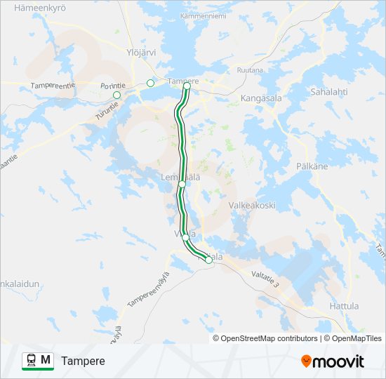 m Route: Schedules, Stops & Maps - Tampere (Updated)