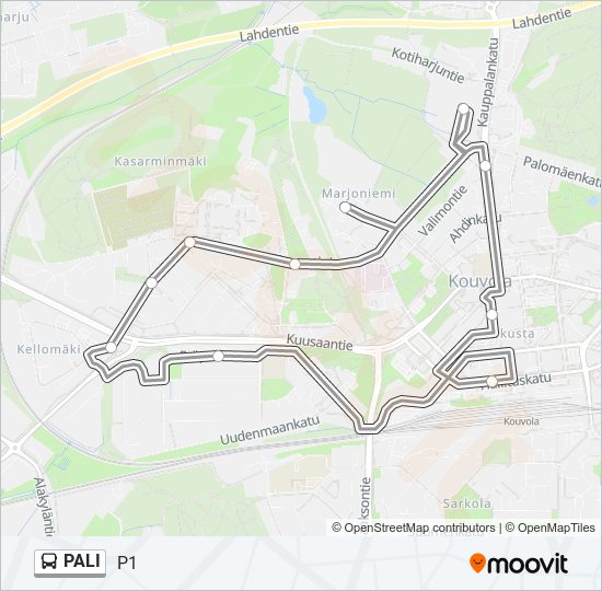 pali Route: Schedules, Stops & Maps - P1 (Updated)