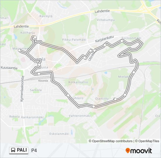 pali Route: Schedules, Stops & Maps - P4 (Updated)