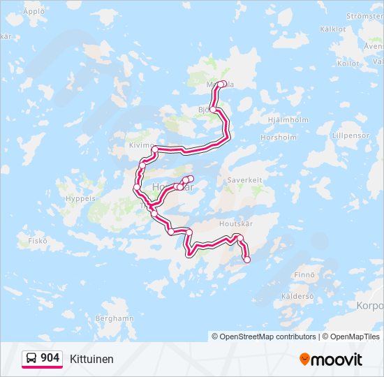904 Route: Schedules, Stops & Maps - Kittuinen (Updated)