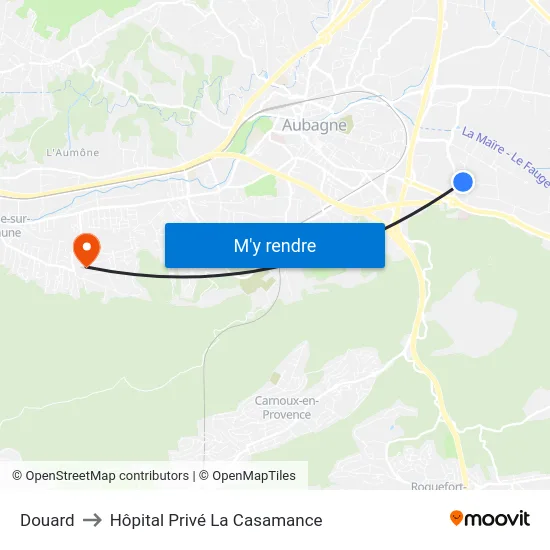 Douard à Hôpital Privé La Casamance en transport en commun