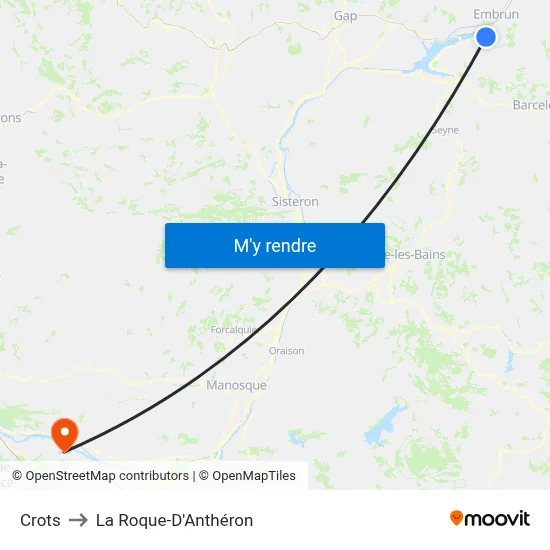 Crots à La Roque-D'Anthéron en transport en commun
