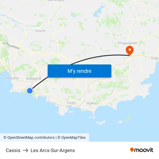 Cassis à Les Arcs-Sur-Argens en transport en commun