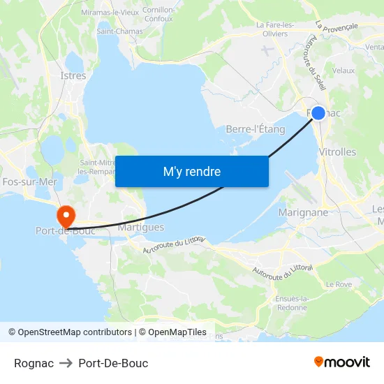 Rognac à Port-De-Bouc en transport en commun
