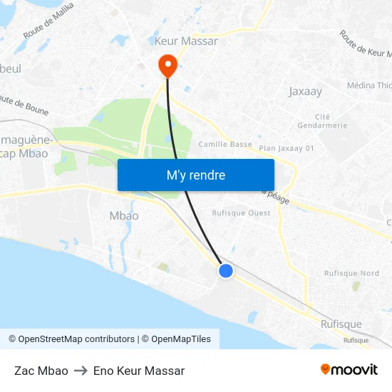 Zac Mbao à Eno Keur Massar en transport en commun