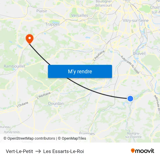 Vert-Le-Petit à Les Essarts-Le-Roi en transport en commun