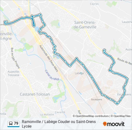 79 Route: Schedules, Stops & Maps - Ramonville (Updated)