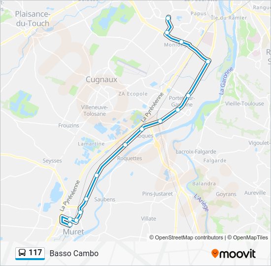 117 Itinéraire: Horaires, Arrêts & Plan - Basso Cambo (mis à jour)