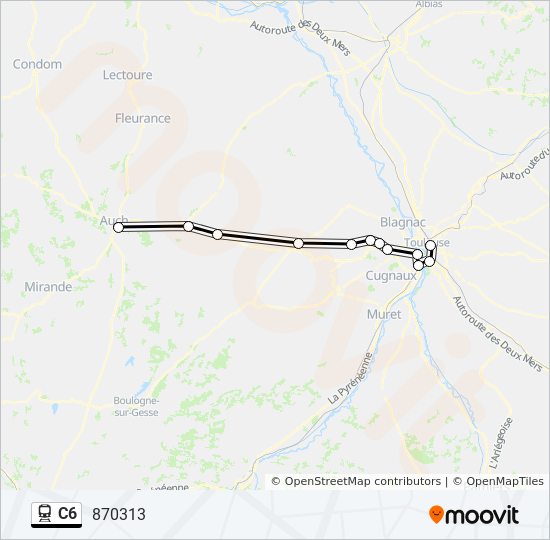 c6 Route: Schedules, Stops & Maps - 870313 (Updated)
