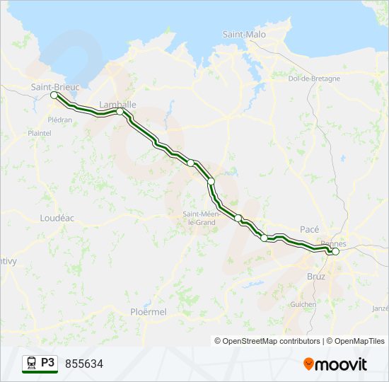 p3 Route: Schedules, Stops & Maps - 855648 (Updated)