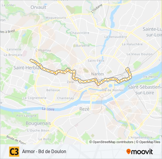 c3 Itinéraire: Horaires, Arrêts & Plan - Bd De Doulon (mis à jour)