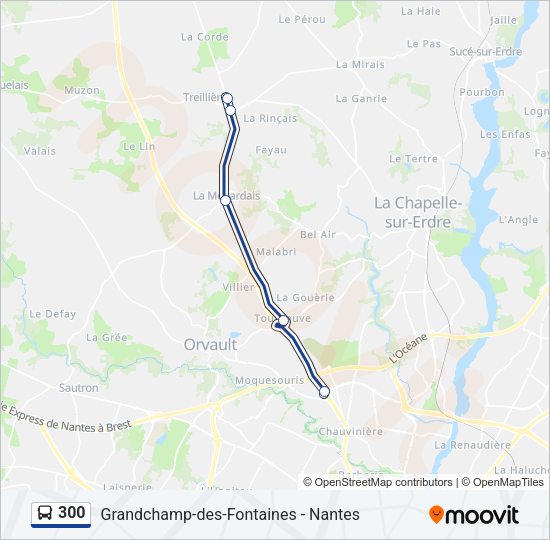 300 Route: Schedules, Stops & Maps - Treillières → Orvault (Updated)