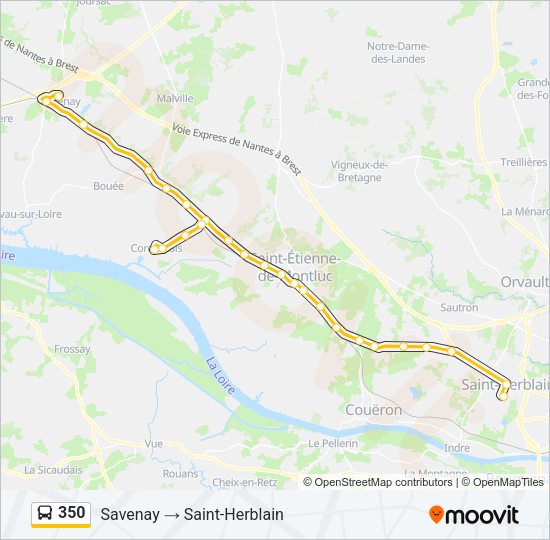 350 Route: Schedules, Stops & Maps - Savenay → Saint-Herblain (Updated)