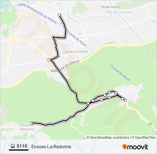 s110 Route: Schedules, Stops & Maps - Ensues-La-Redonne (Updated)