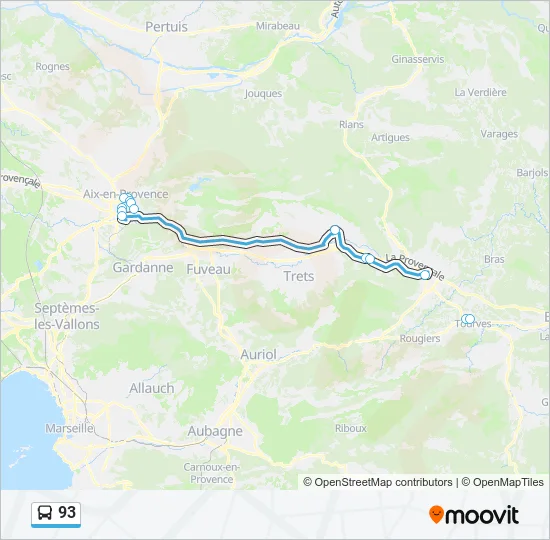 93 Itinéraire: Horaires, Arrêts & Plan - Place Clemenceau (mis à jour)