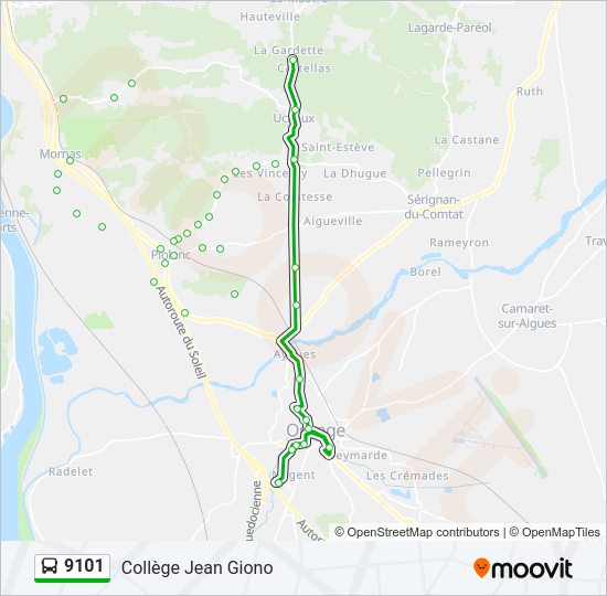 9101 Route: Schedules, Stops & Maps - Collège Jean Giono (Updated)