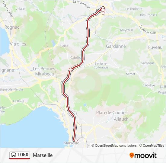 Línea L050: horarios, paradas y mapas - Marseille (Actualizado)