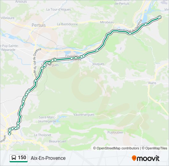 150 Itinéraire: Horaires, Arrêts & Plan - Aix-En-Provence (mis à jour)