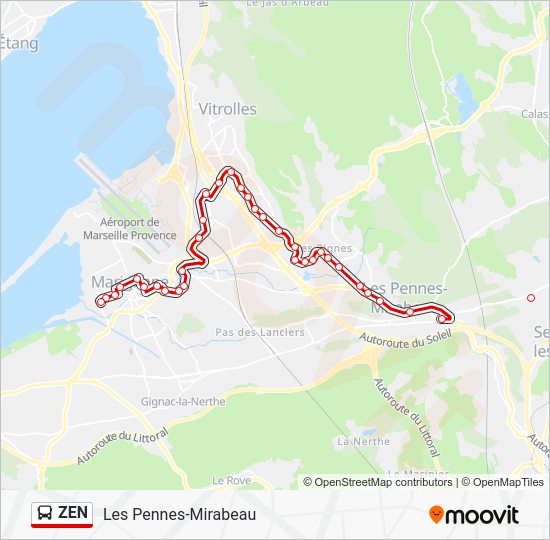 Línea zen: horarios, paradas y mapas - Les Pennes-Mirabeau (Actualizado)