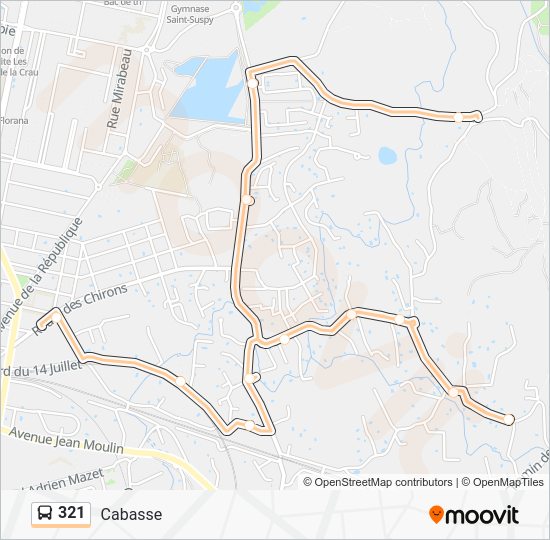 Línea 321: horarios, paradas y mapas - Cabasse (Actualizado)