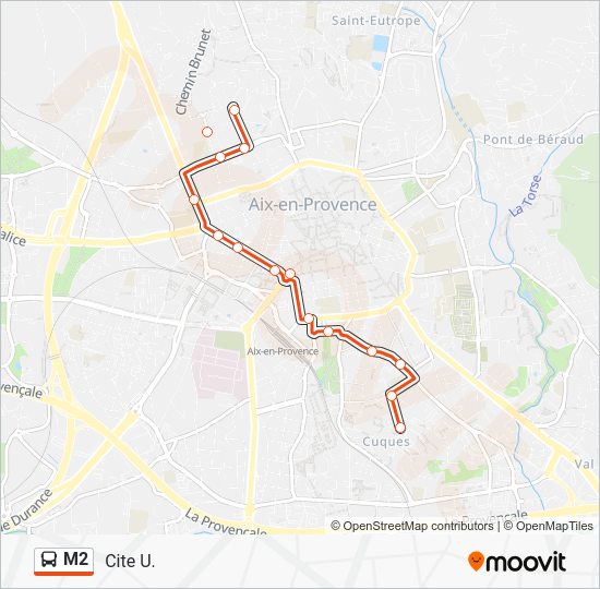 Línea m2: horarios, paradas y mapas - Cite U. (Actualizado)
