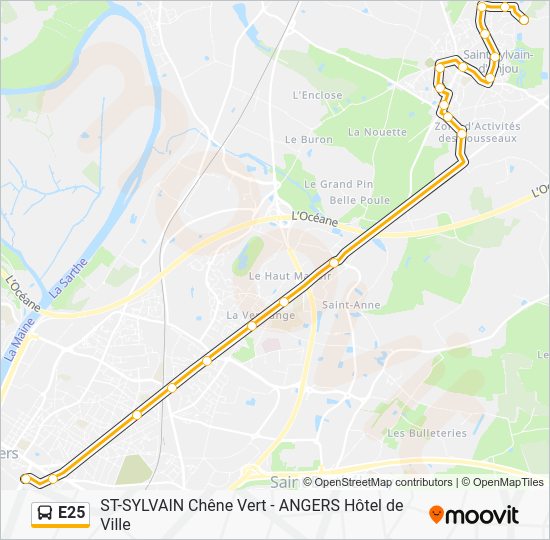 E25 Route: Schedules, Stops & Maps - St Sylvain Chêne Vert (Updated)