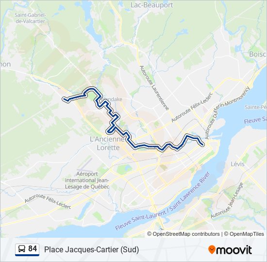 Jacques Cartier Route Map