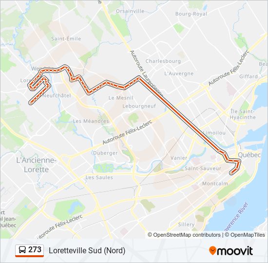 273 Route: Schedules, Stops & Maps - Loretteville Sud (Nord) (Updated)