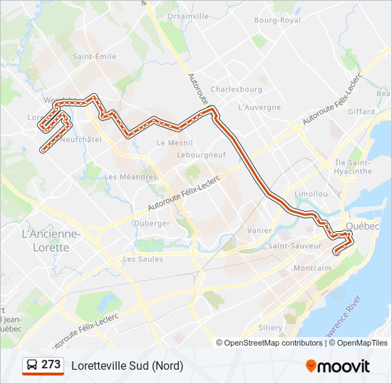 273 Route: Schedules, Stops & Maps - Loretteville Sud (Nord) (Updated)
