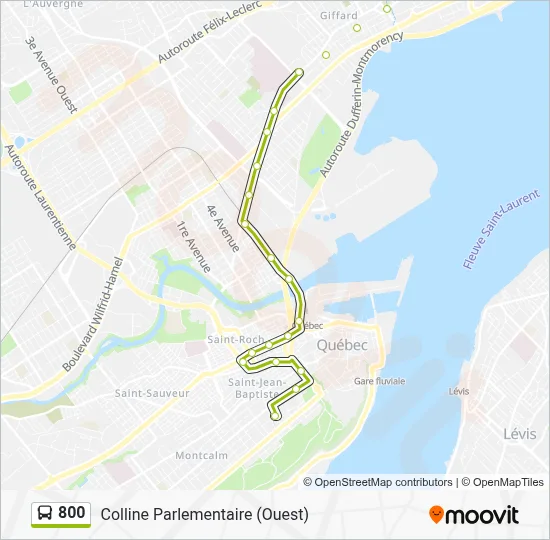 800 Route: Schedules, Stops & Maps - Colline Parlementaire (Ouest ...