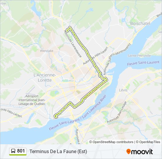801 Route: Schedules, Stops & Maps - Terminus De La Faune (Est) (Updated)