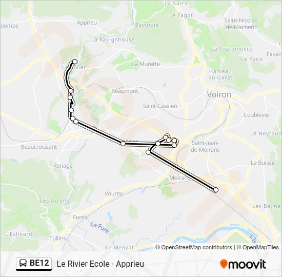 Línea BE12: horarios, paradas y mapas - Le Rivier Ecole - Apprieu ...