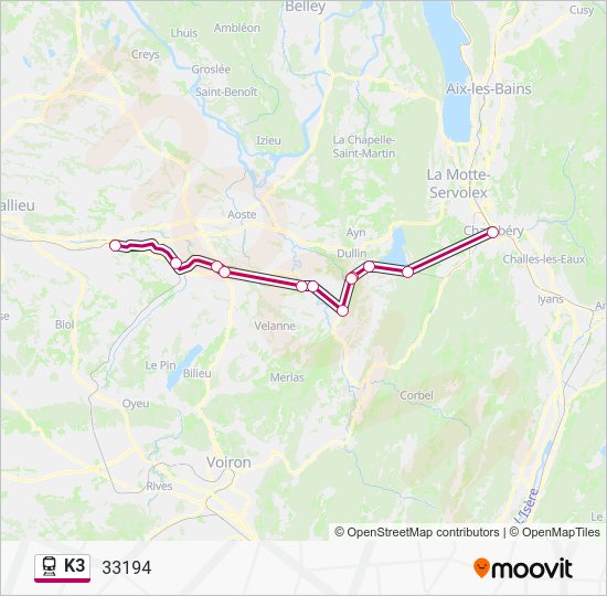 k3 Route: Schedules, Stops & Maps - 33194 (Updated)