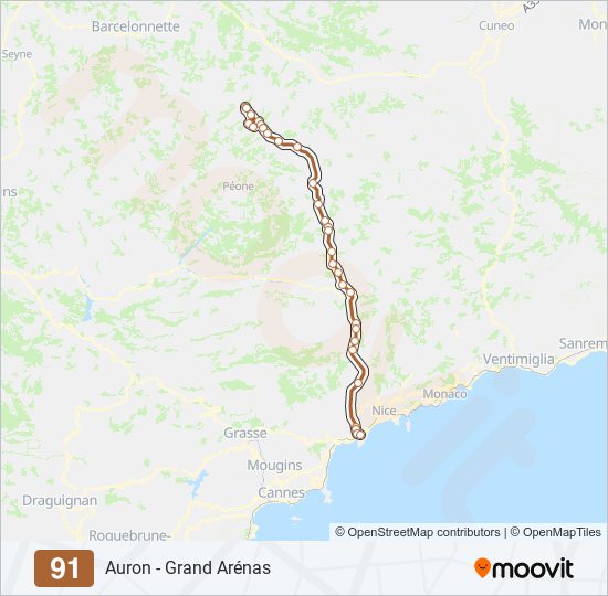 Línea 91: horarios, paradas y mapas - Grand Arénas (Actualizado)