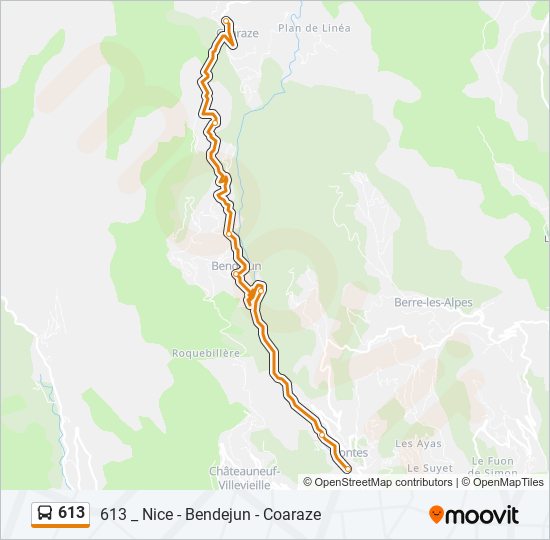 613 Itinéraire: Horaires, Arrêts & Plan - (mis à jour)