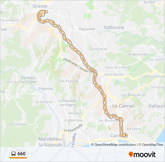 660 Itinéraire: Horaires, Arrêts & Plan - (mis à jour)