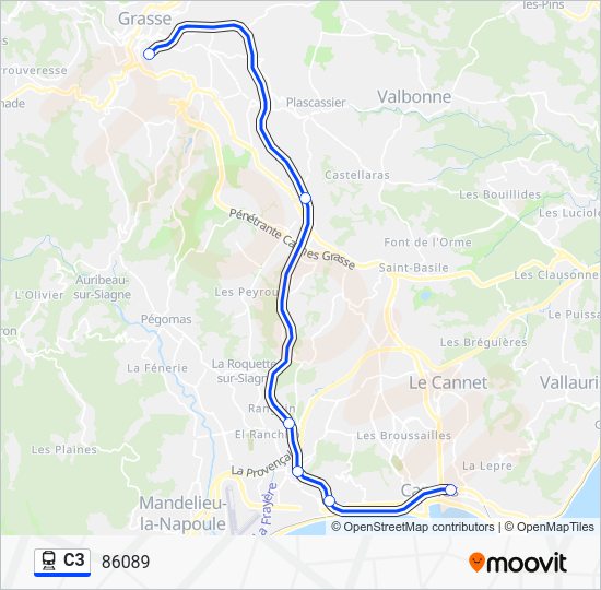Línea c3: horarios, paradas y mapas - 86089 (Actualizado)
