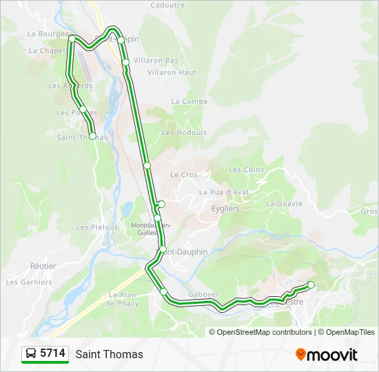 Línea 5714: horarios, paradas y mapas - Saint Thomas (Actualizado)