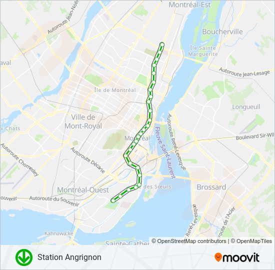 ligne 1 verte Itinéraire: Horaires, Arrêts & Plan - Station Angrignon (mis à jour)