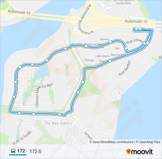 172 Route: Schedules, Stops & Maps - Sud (Updated)