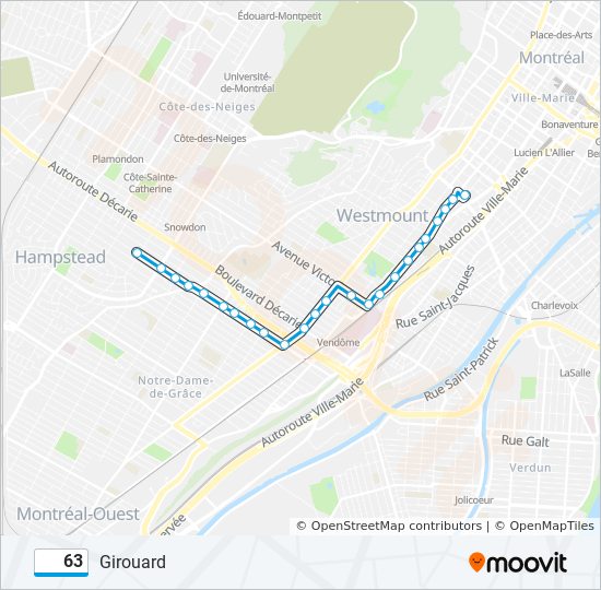 63 Route: Schedules, Stops & Maps - Nord (Updated)