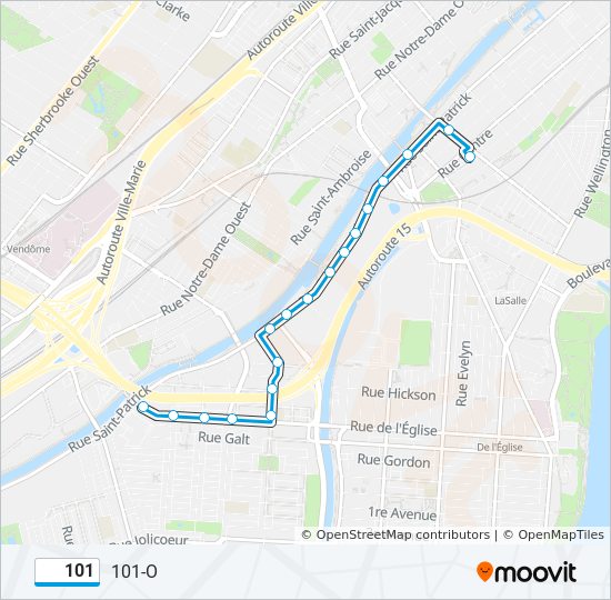101 Route: Schedules, Stops & Maps - Ouest (Updated)