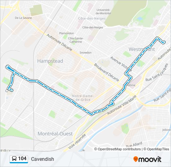 104 Route: Schedules, Stops & Maps - Est (Updated)