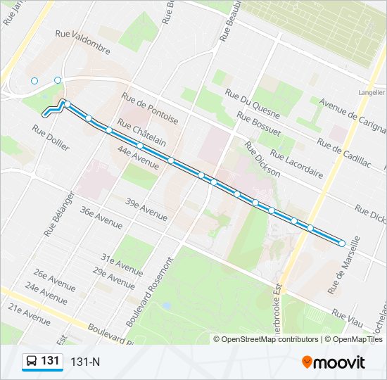 131 Itinéraire: Horaires, Arrêts & Plan - 131-N (mis à jour)